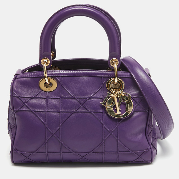 Dior | Bags | Dior Purple Leather Granville Polochon Bag | Poshmark